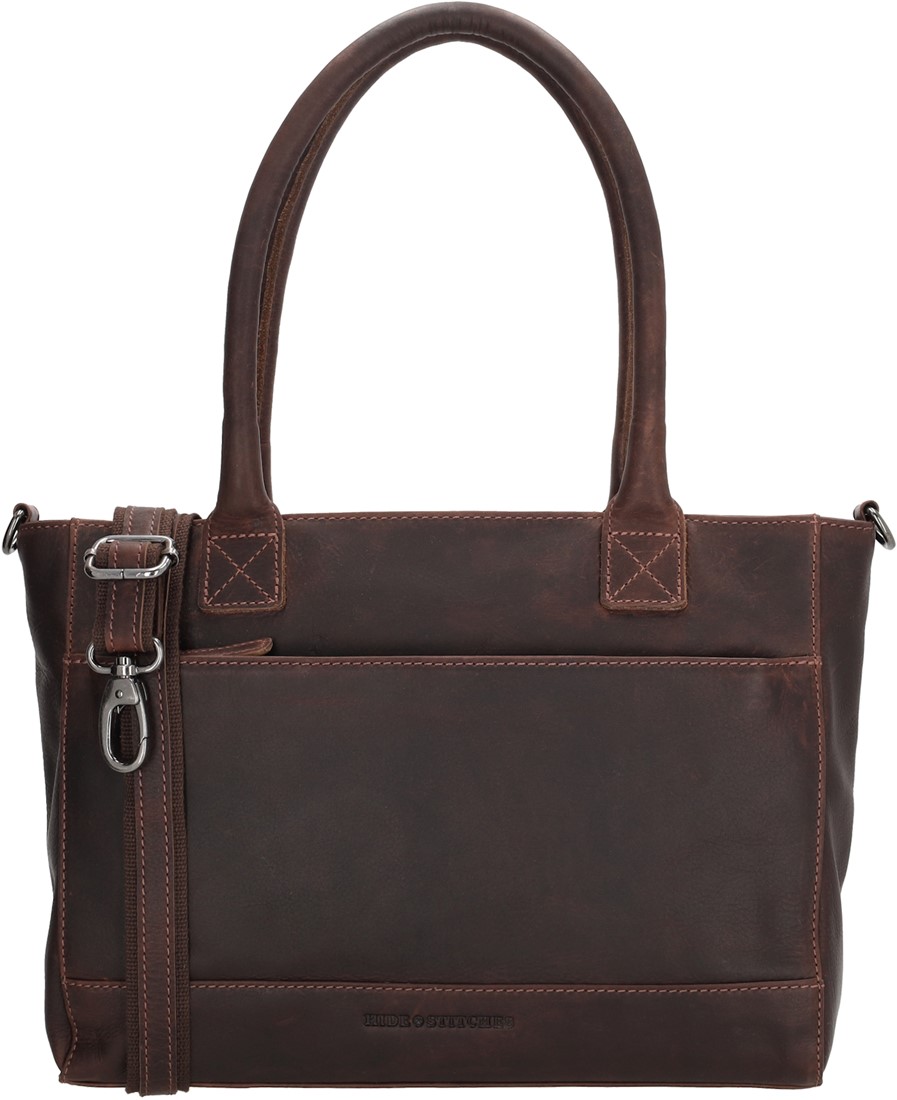 Hide & Stitches Japura Handtas - Donkerbruin | Koffers en Tassen