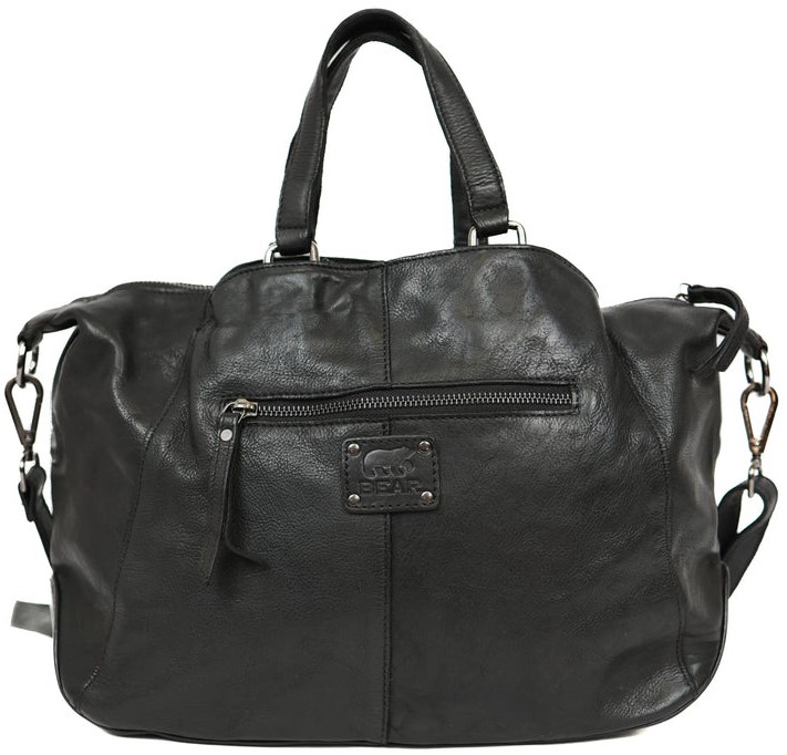 Bear Design Jinte Leren Handtas / Schoudertas - Zwart | Koffers en Tassen